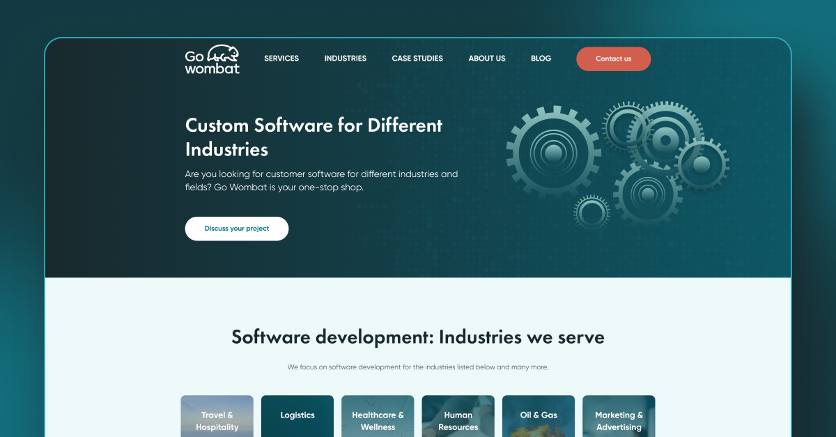Custom Software for Different Industries - Go Wombat OU