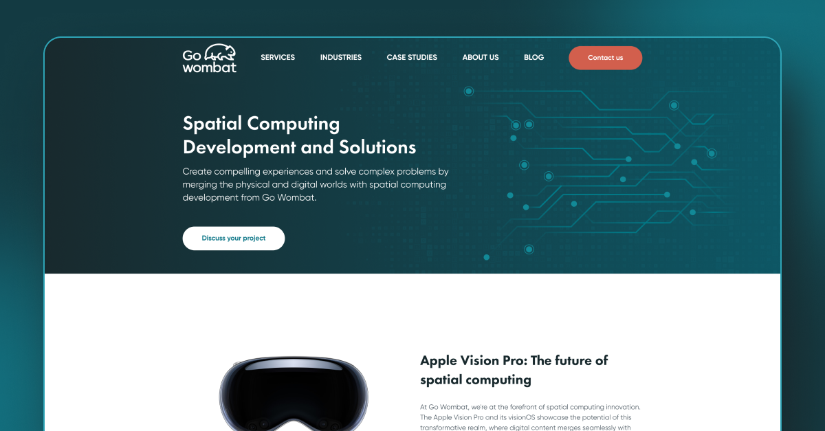 Spatial Computing Development and Solutions - Go Wombat OU